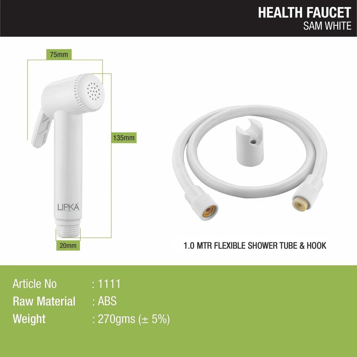 SAM White Health Faucet (Complete Set) - LIPKA | Lipka Home