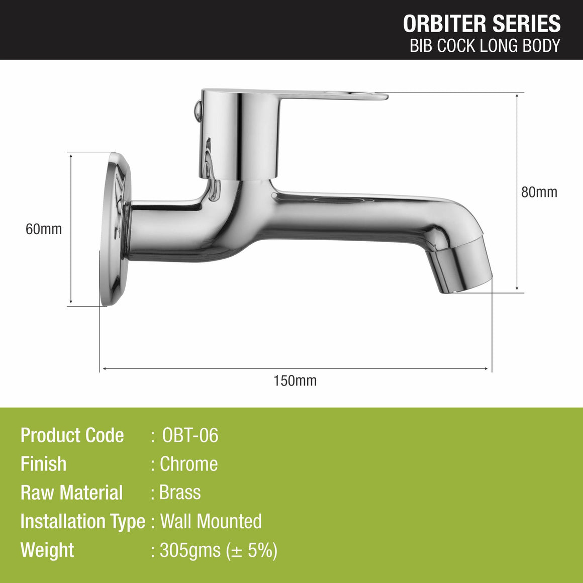 Chrome Plated Brass Bib Tap for Sink and Basin | Lipka Home