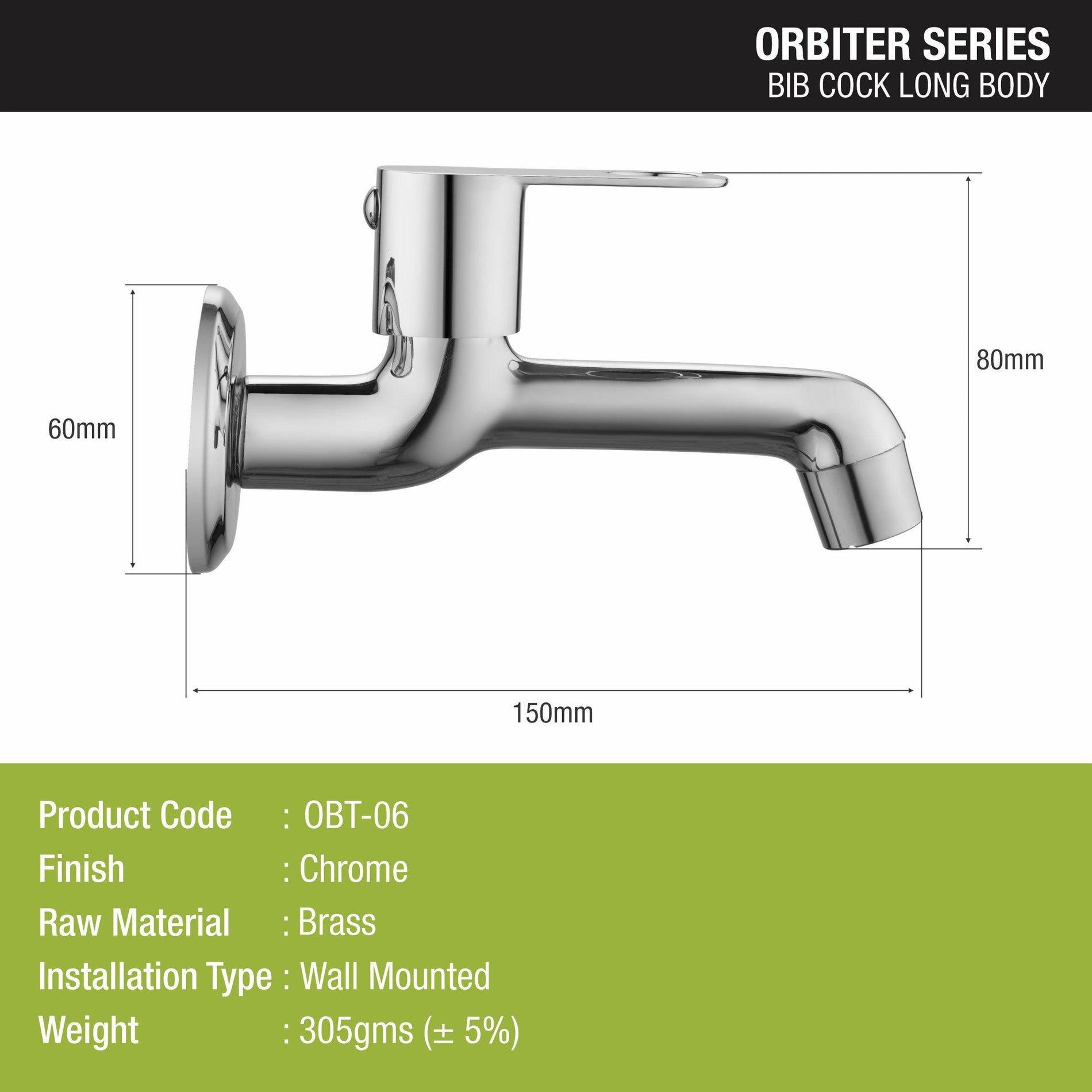 Chrome Plated Brass Bib Tap for Sink and Basin | Lipka Home