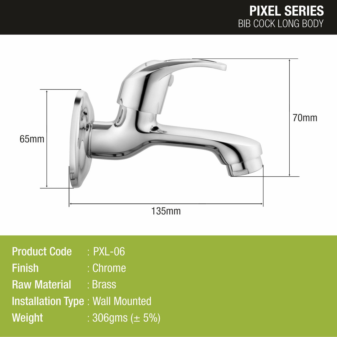 Chrome Plated Brass Bib Tap for Sink and Basin | Lipka Home