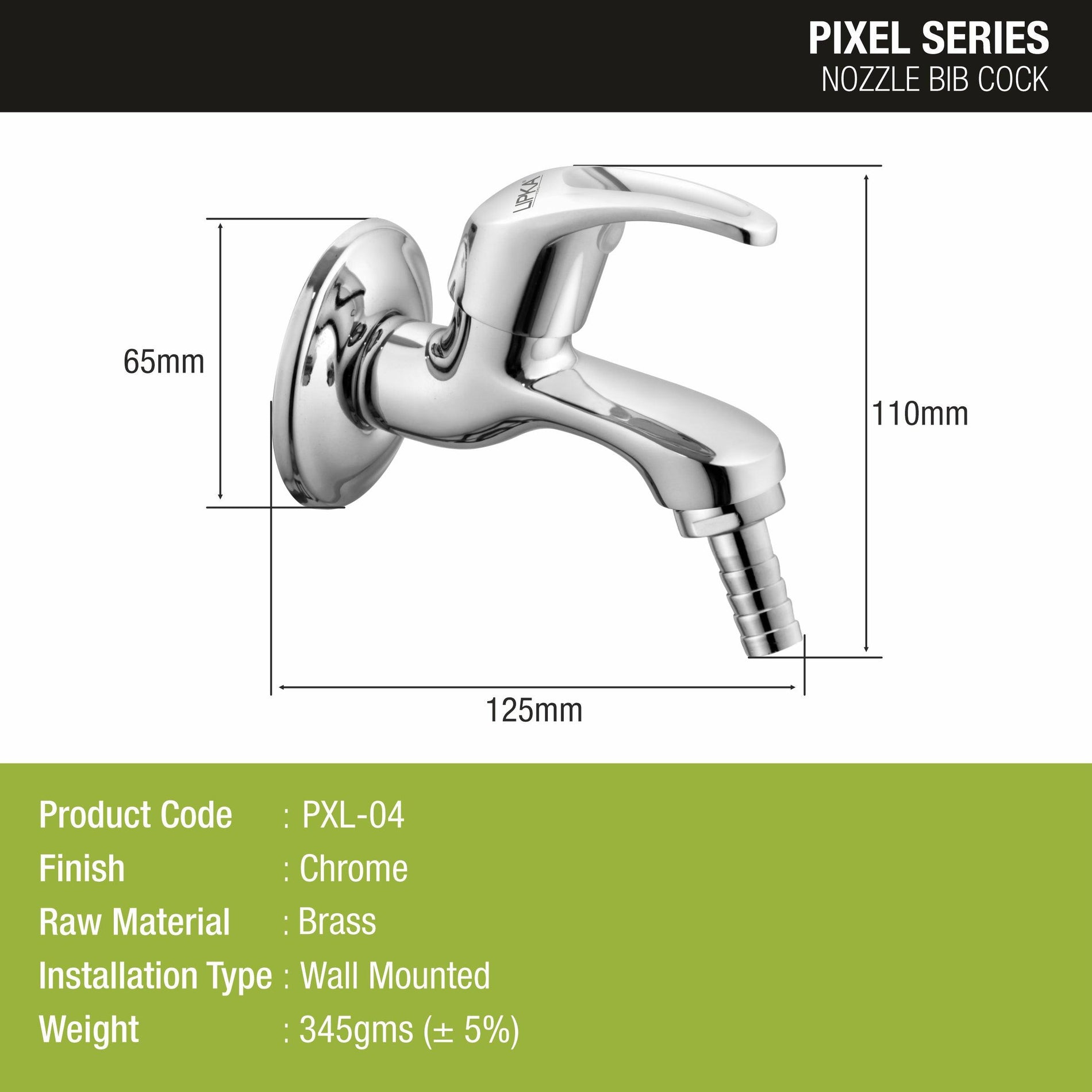 Chrome Plated Brass Bib Tap for Sink and Basin | Lipka Home