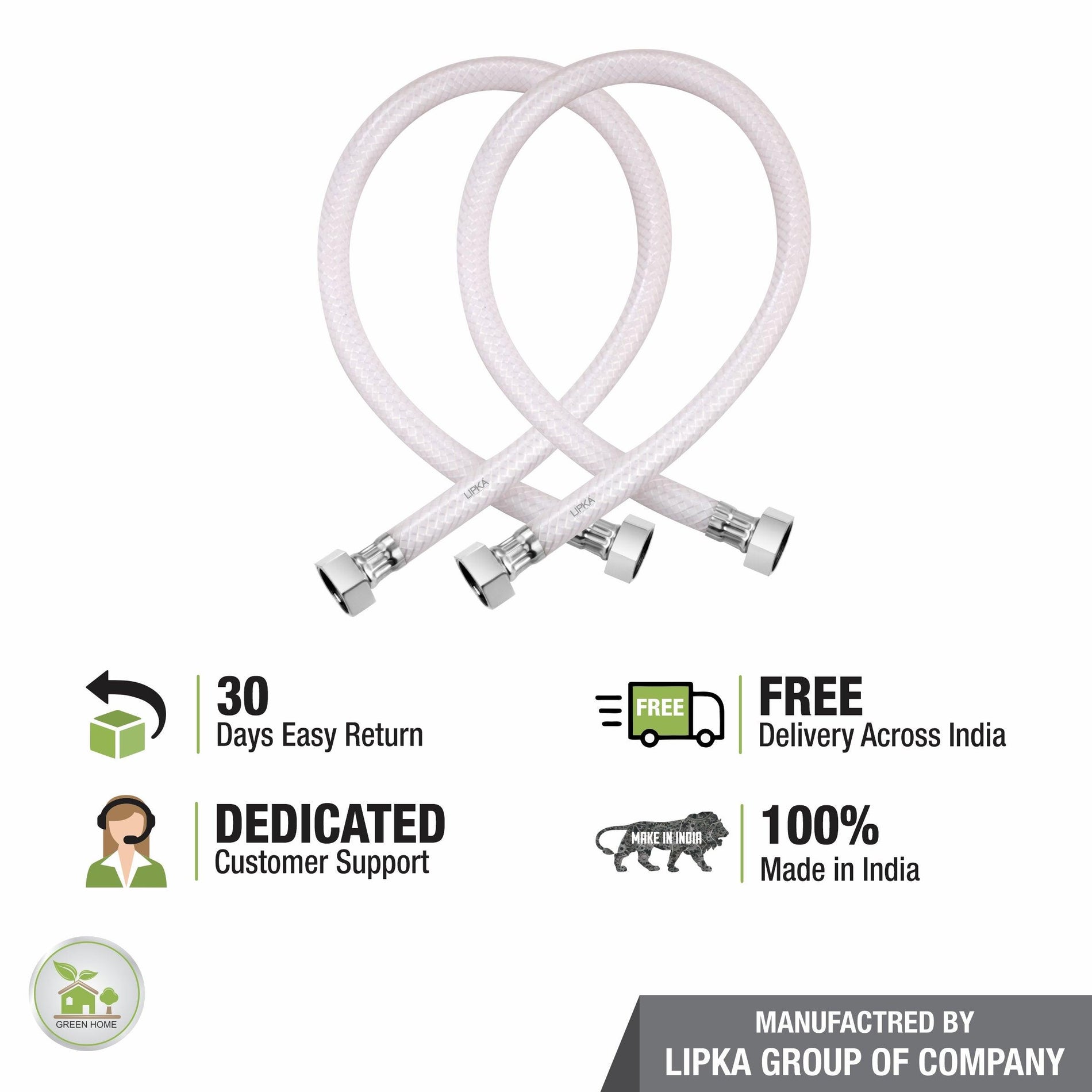 Connection Pipe PVC (24 Inches) (Pack of 2) - LIPKA | Lipka Home
