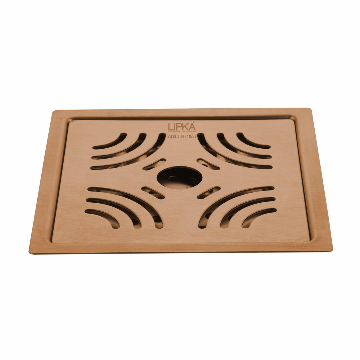 Purple Exclusive Square Flat Cut Floor Drain in Antique Copper PVD Coa ...