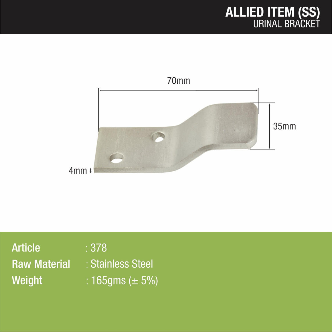 Urinal Bracket (Stainless Steel) - LIPKA | Lipka Home