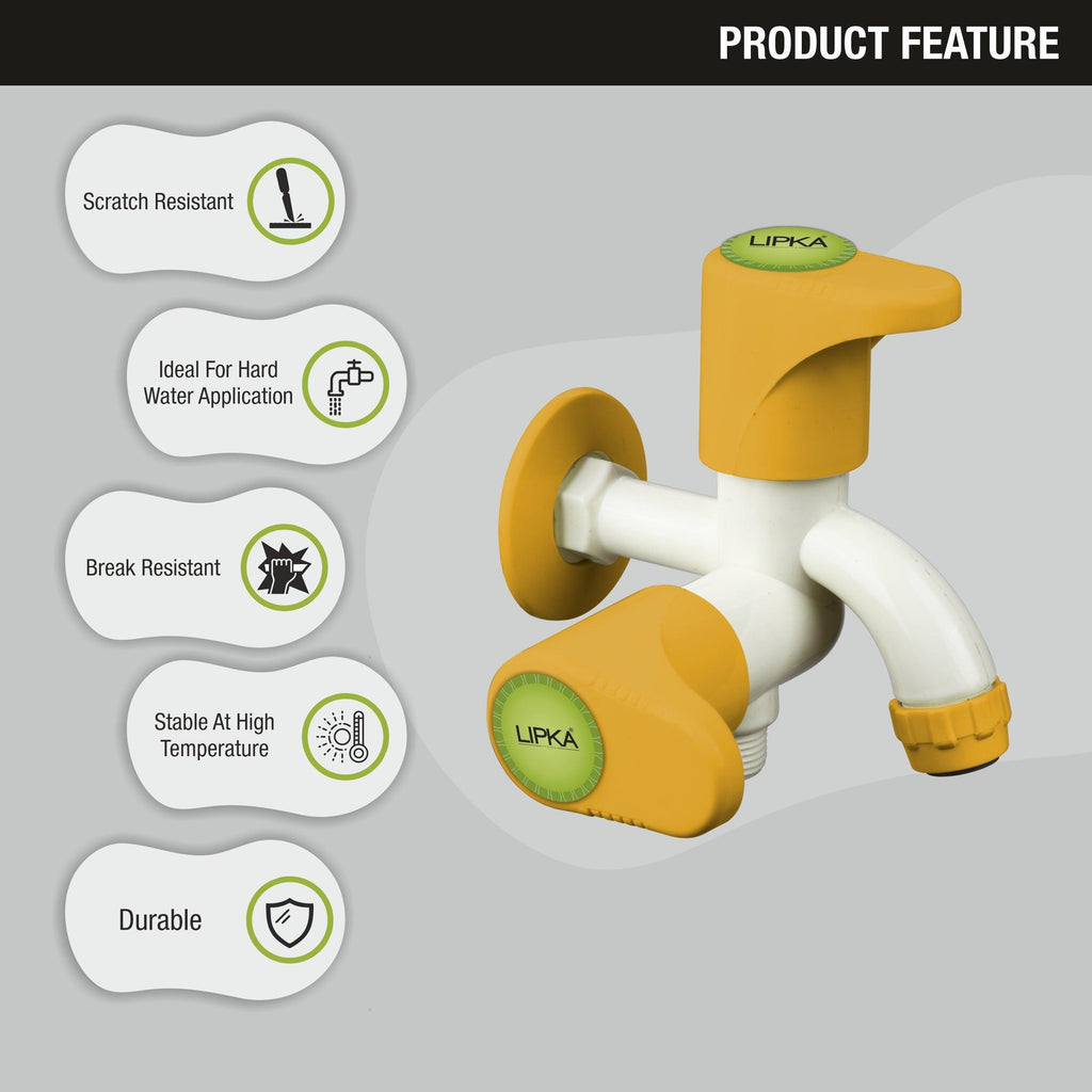 Sunflow Two Way Bib Tap PTMT Faucet (Double Handle) - LIPKA – Lipka Home