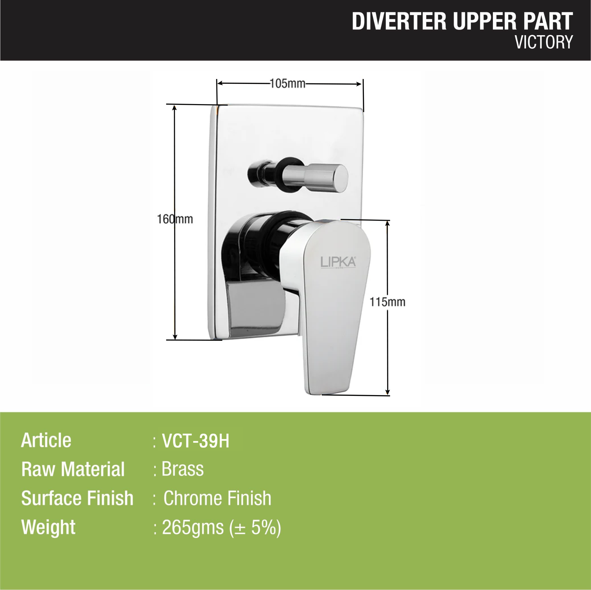 Single Lever Diverter for Bathroom Shower Fitting | Lipka Home