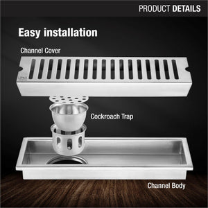 Vertical Shower Drain Channel (40 x 4 Inches) - LIPKA